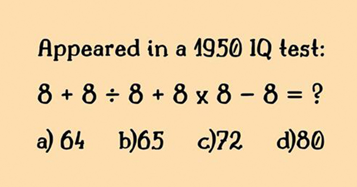 These 5 Questions Appeared In A 1950s IQ Test. Can You Answer At Least ...