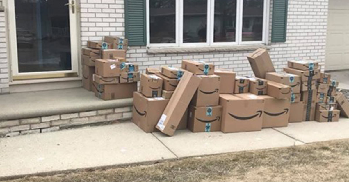 Please Bow Down to this Woman’s Amazon Boxes Prank