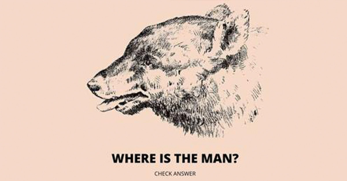 Can You Spot The Hidden MAN In This Vintage Bear Graphic?