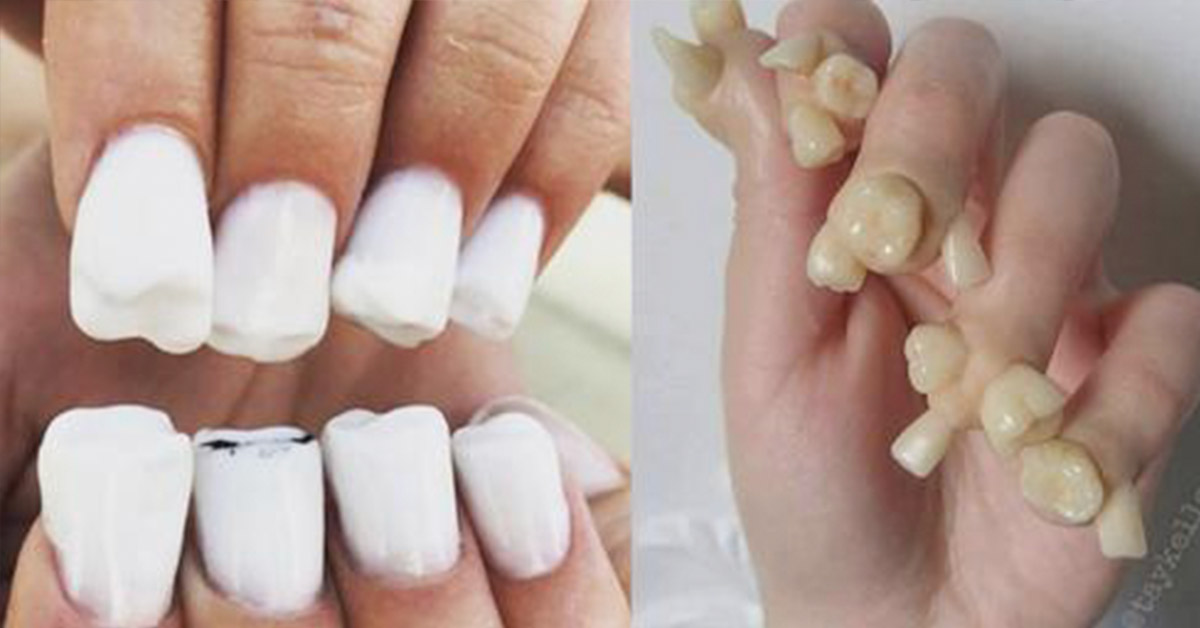 'Teeth Nails' Are The Creepy New Fashion Trend - Tiffy Taffy : Tiffy Taffy