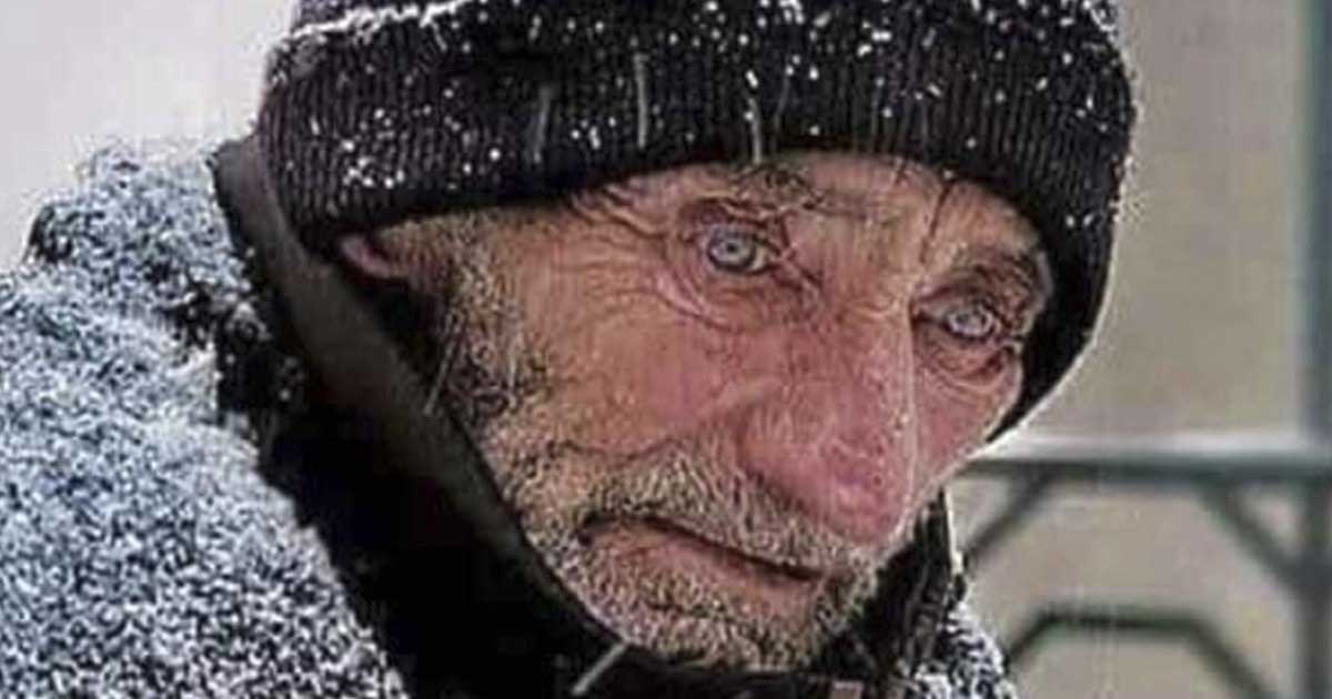 On a very cold night, a rich man outside met a homeless old man - a ...
